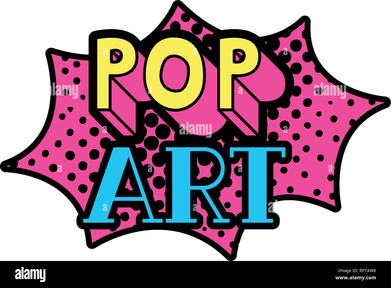 pop art label isolated icon Stock Vector Image & Art - Alamy