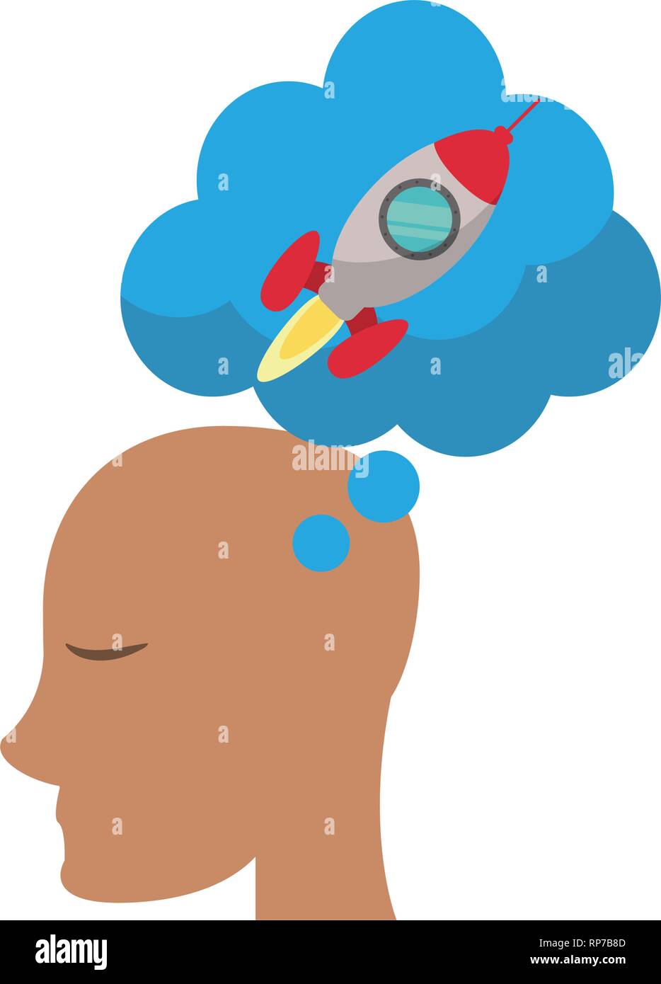 human head thinking in start up Stock Vector Image & Art - Alamy