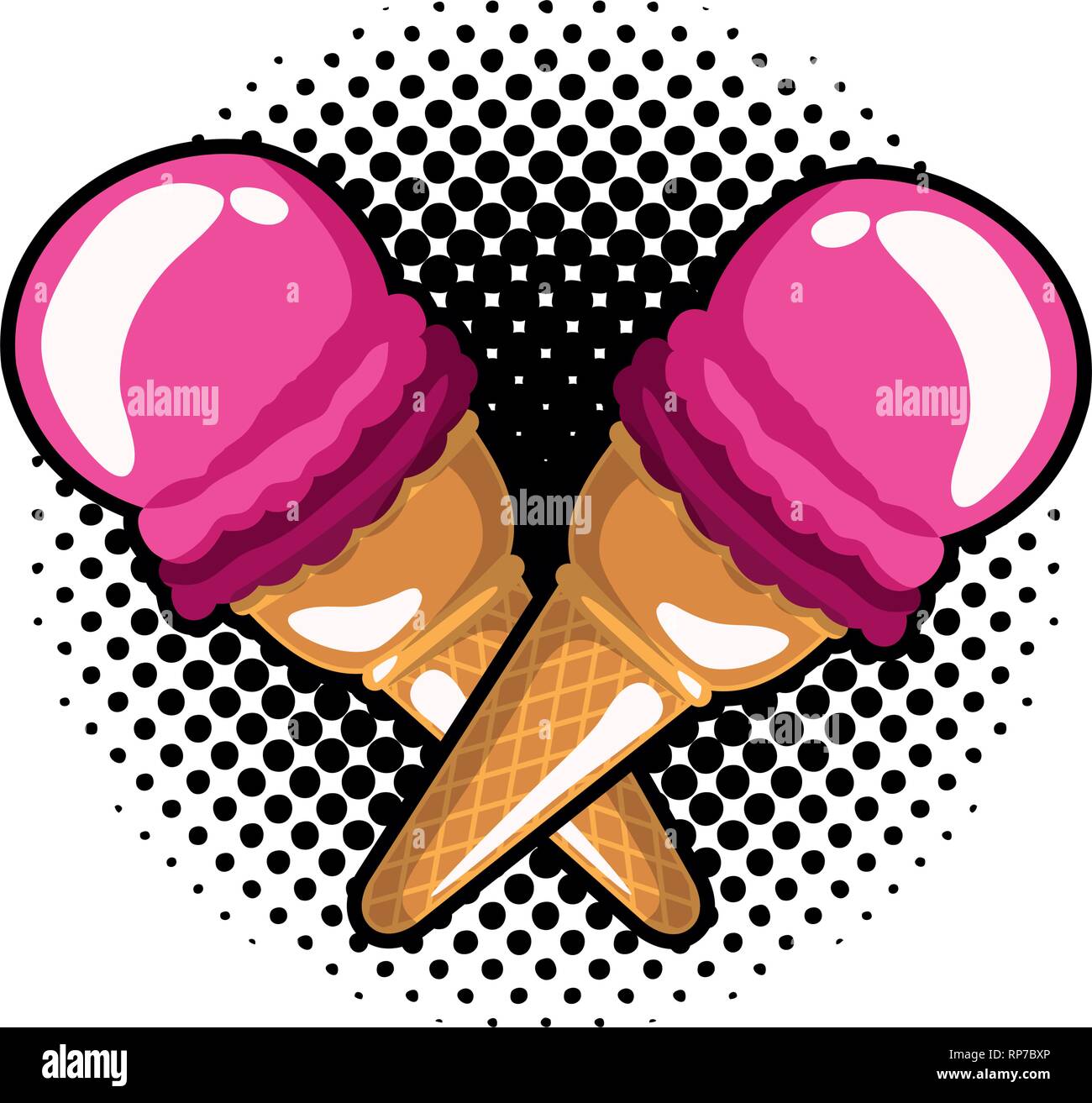 pop art ice cream icon Stock Vector Image & Art - Alamy