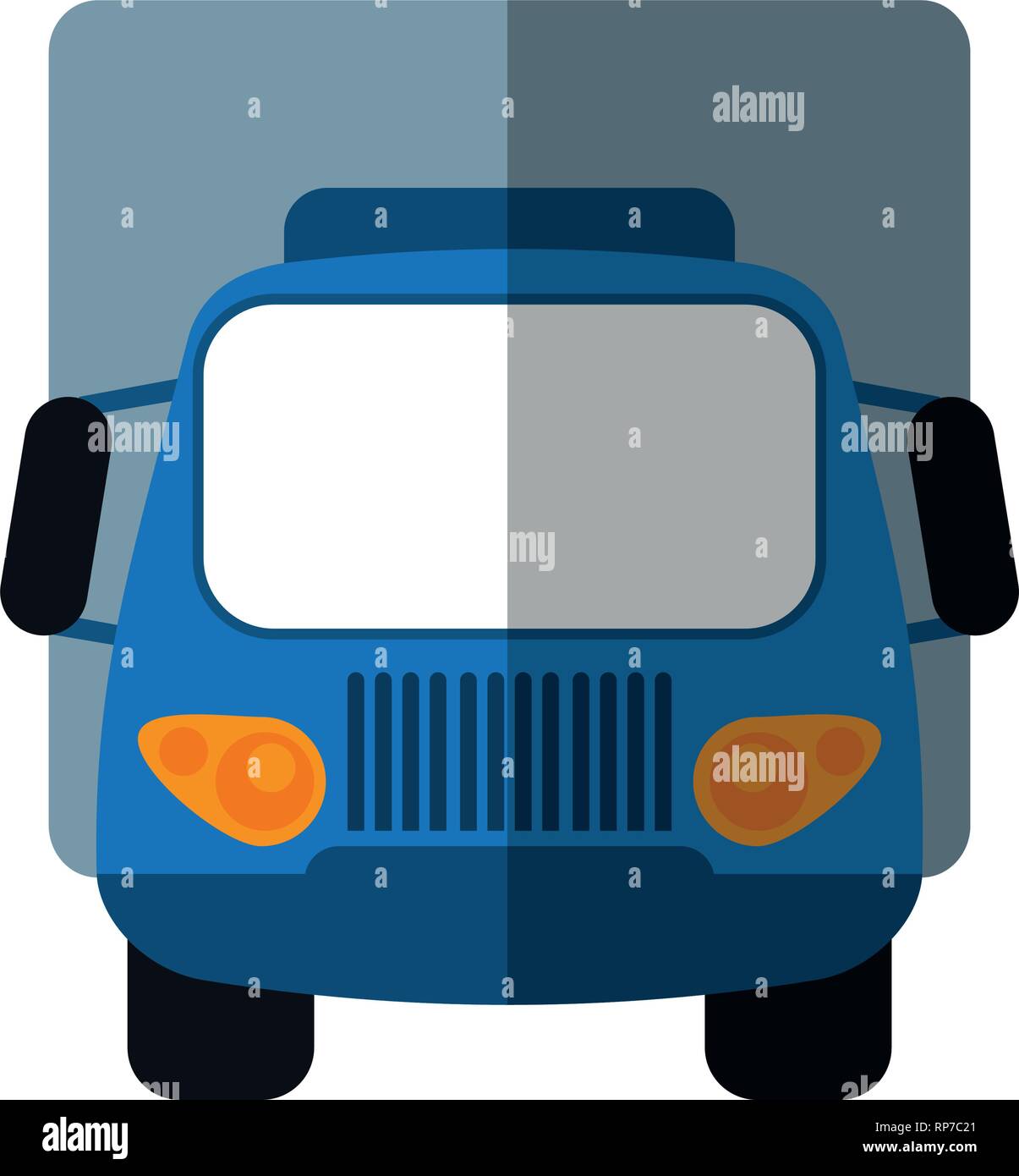 Truck vehicle frontview symbol Stock Vector Image & Art - Alamy