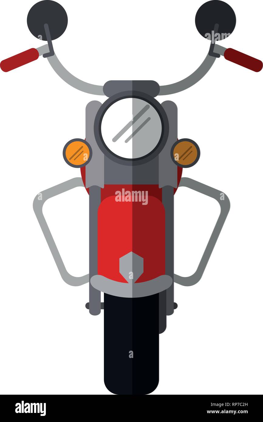 Classic retro motorcycle frontview Stock Vector Image & Art - Alamy