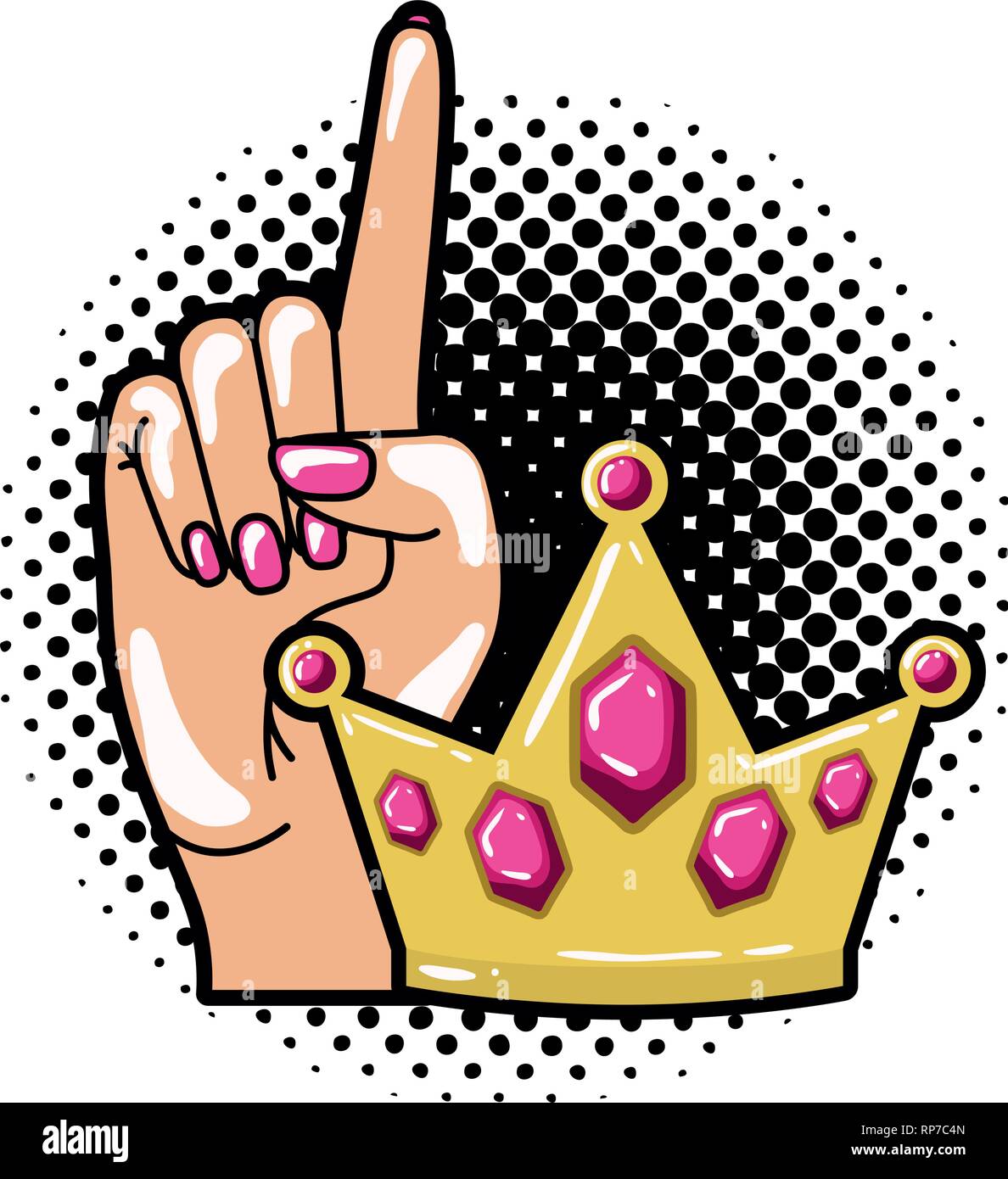 hand with index finger up pop art Stock Vector Image & Art - Alamy