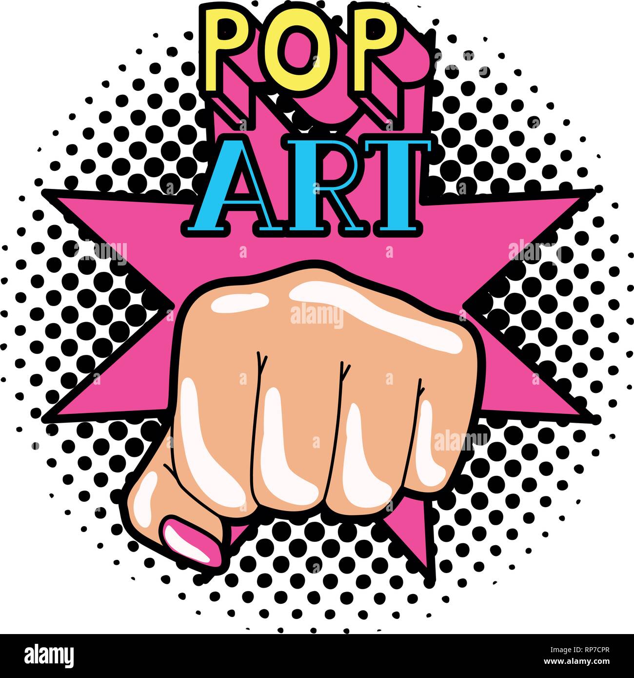 hand in sign power pop art Stock Vector Image & Art - Alamy