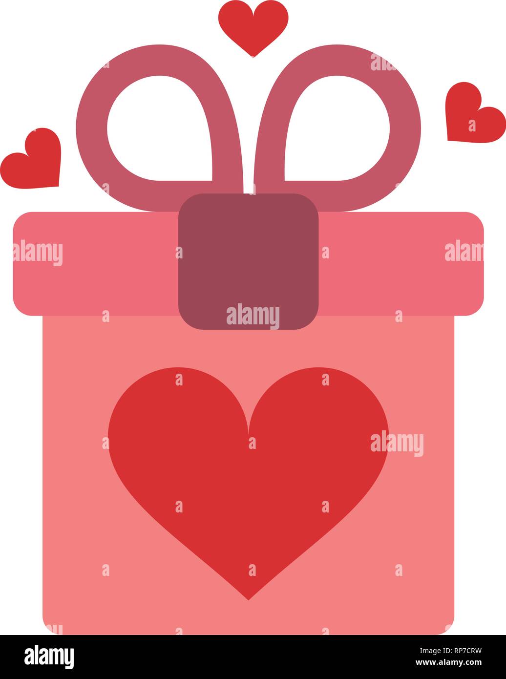 Gift box with hearts love symbol Stock Vector Image & Art - Alamy