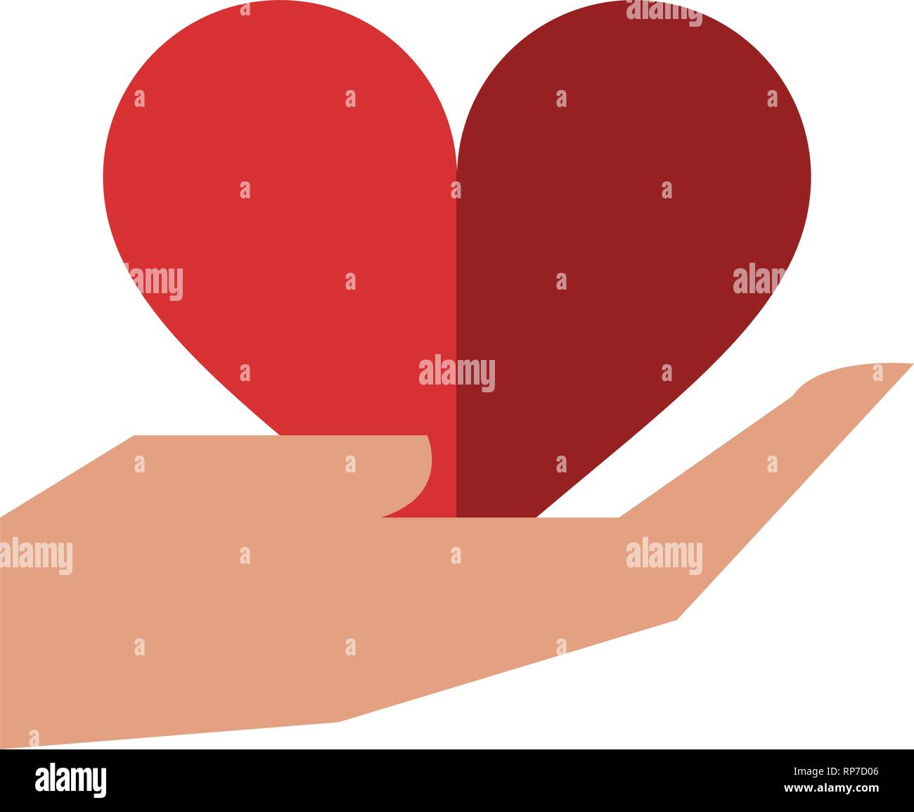 heart on hand open symbol Stock Vector Image & Art - Alamy