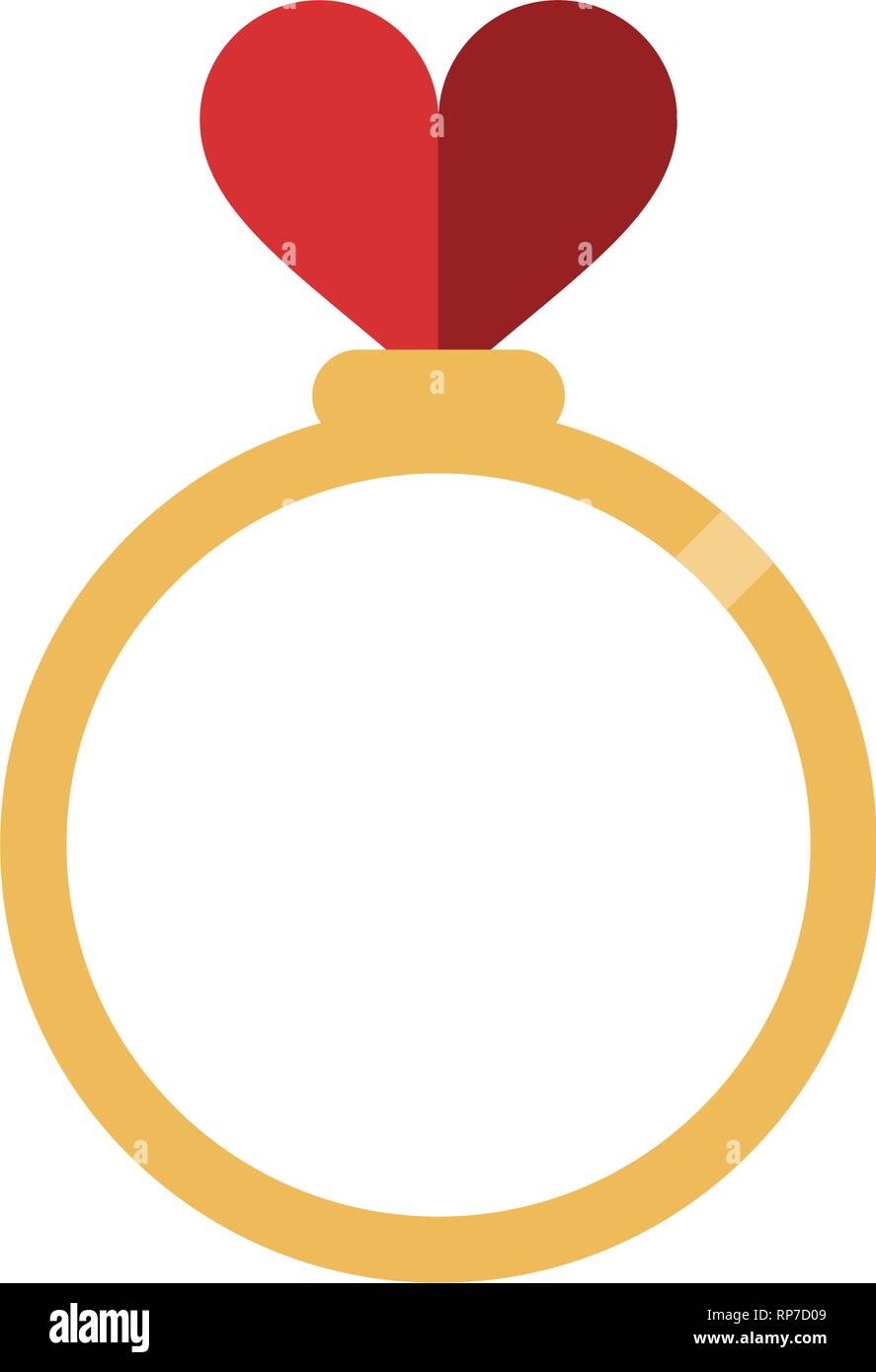 Wedding ring with heart Stock Vector Image & Art - Alamy