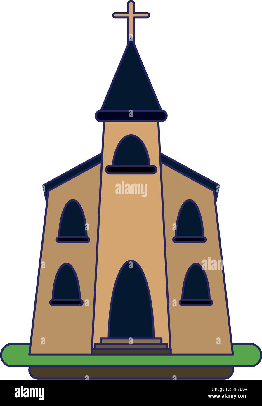 Catholic church building symbol Stock Vector Image & Art - Alamy