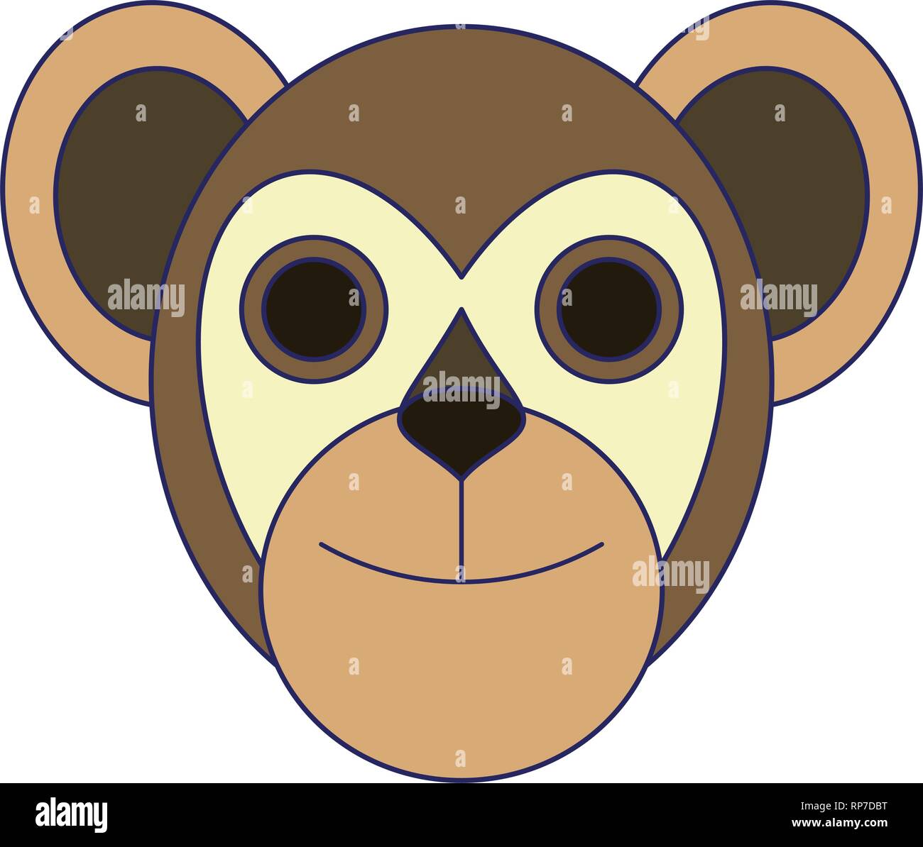 Monkey head cartoon isolated Stock Vector Image & Art - Alamy