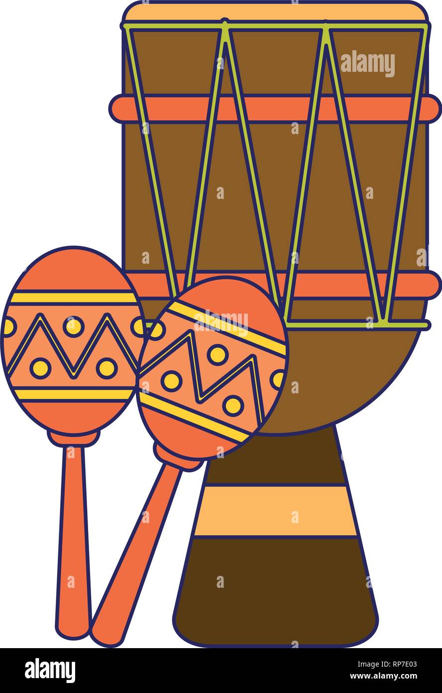 latin drum and maracas music instruments Stock Vector Image & Art - Alamy