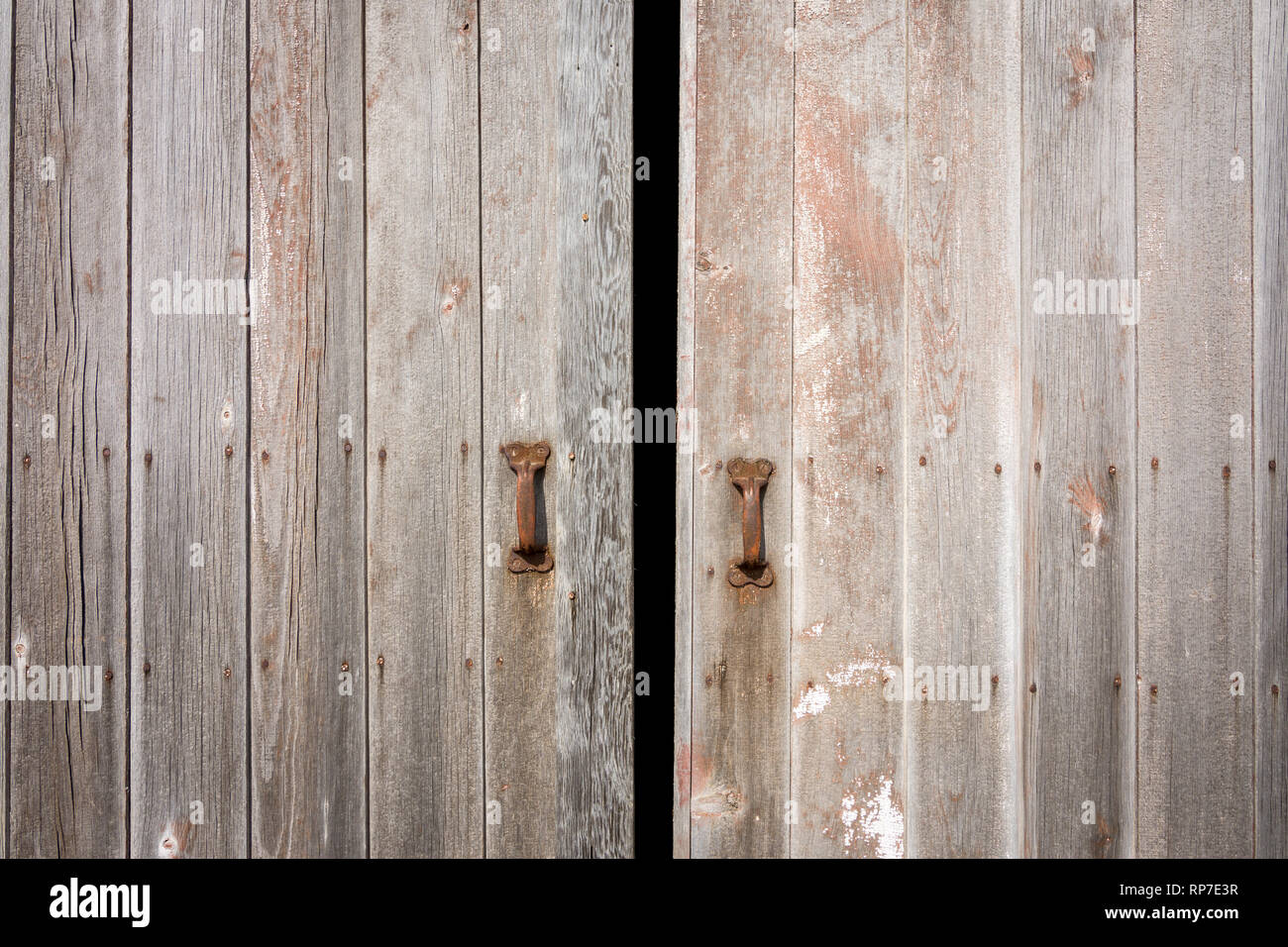 abstract view of a set of old barn doors Stock Photo - Alamy