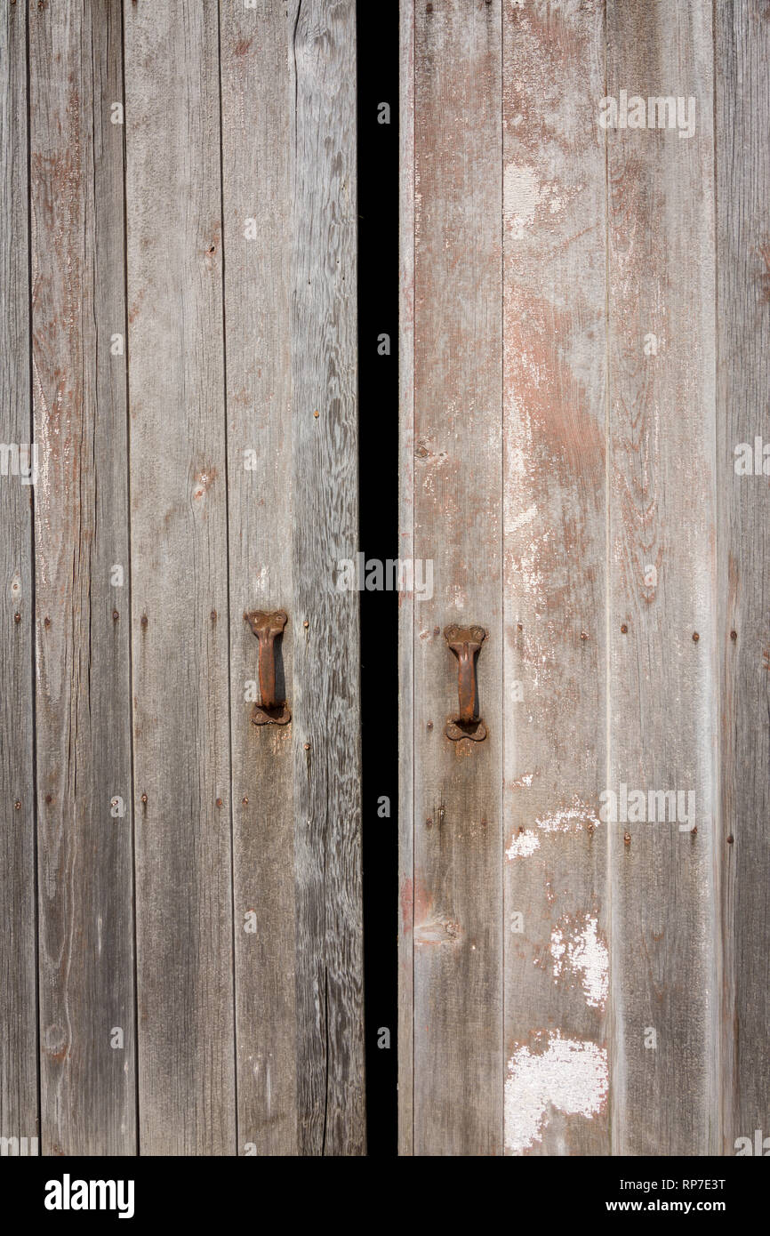 abstract view of a set of old barn doors Stock Photo - Alamy
