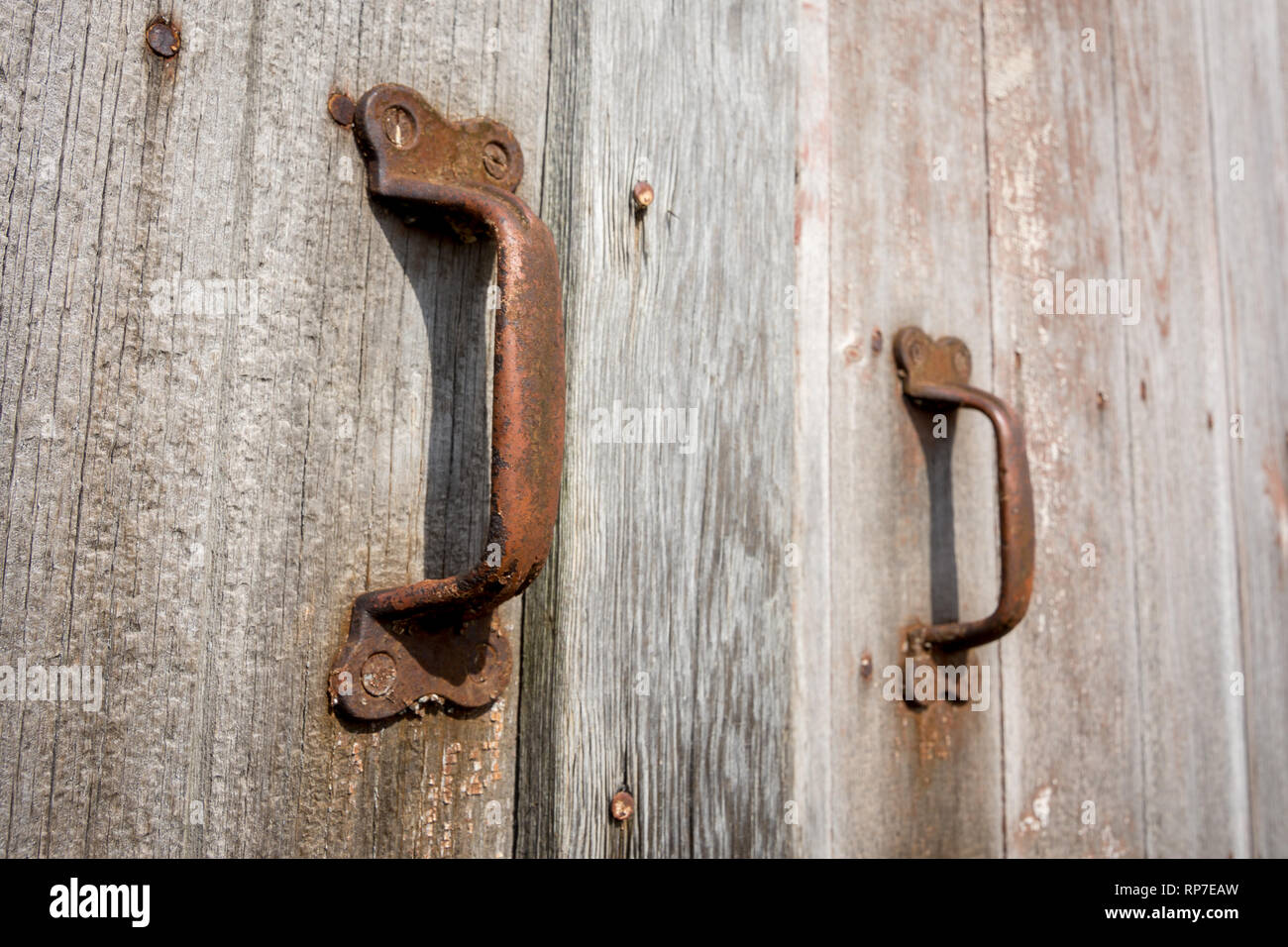 abstract view of a set of old barn doors Stock Photo - Alamy