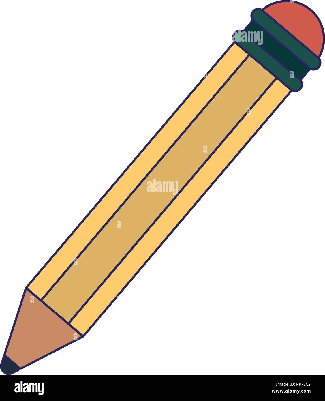 wooden pencil symbol isolated Stock Vector Image & Art - Alamy