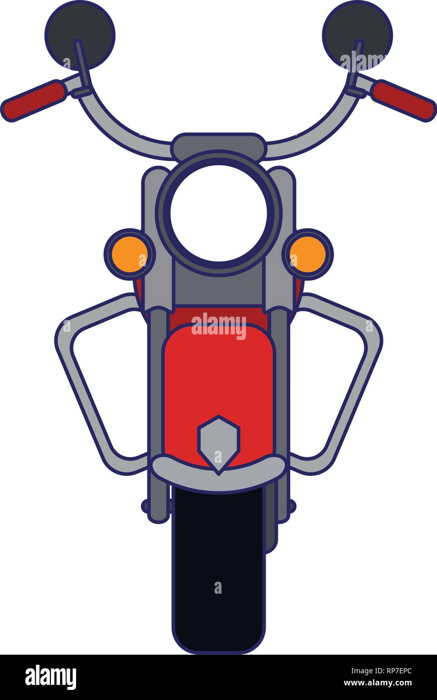 Classic retro motorcycle frontview Stock Vector Image & Art - Alamy