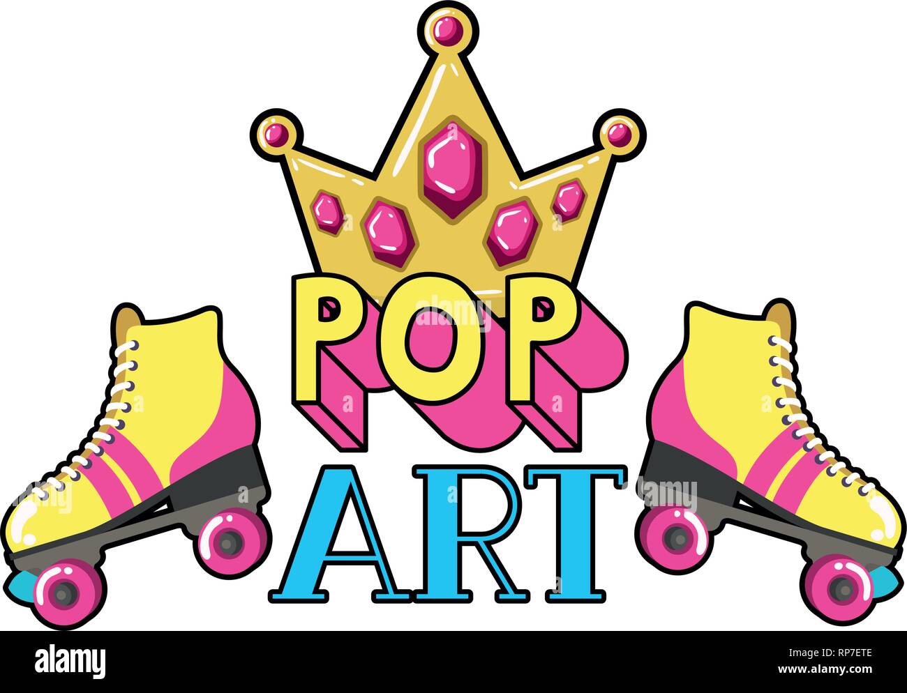 roller skates pop art icon Stock Vector Image & Art - Alamy
