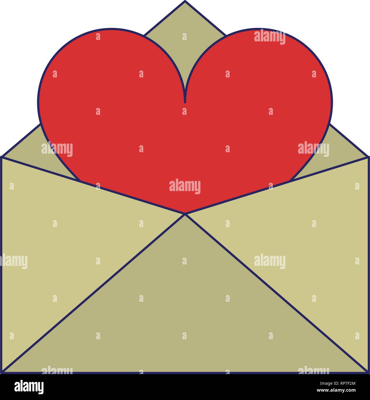 envelope with heart love letter Stock Vector Image & Art - Alamy