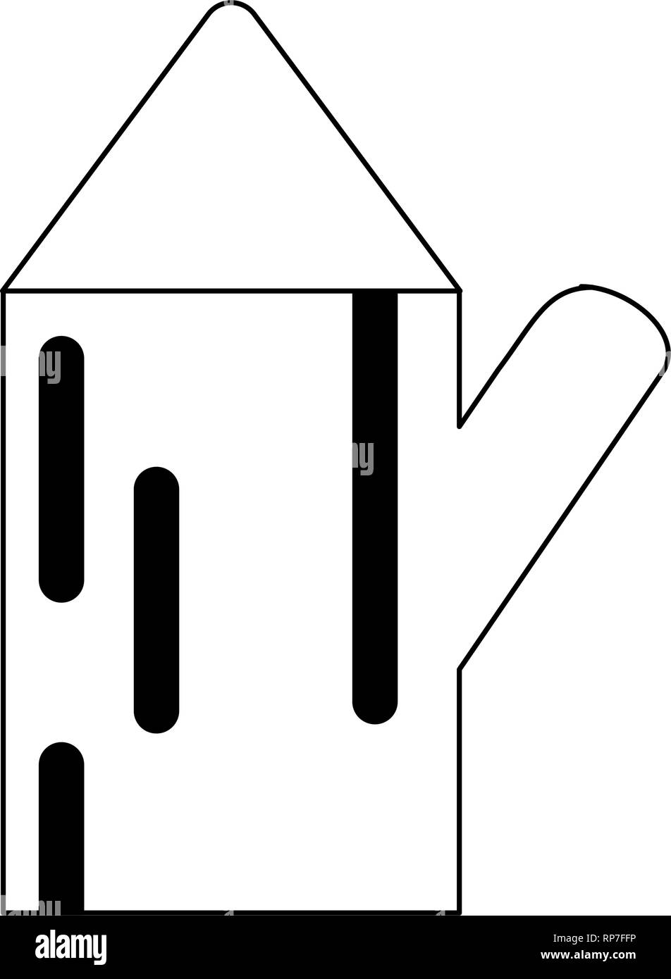 wooden trunk symbol isolated black and white Stock Vector Image & Art ...