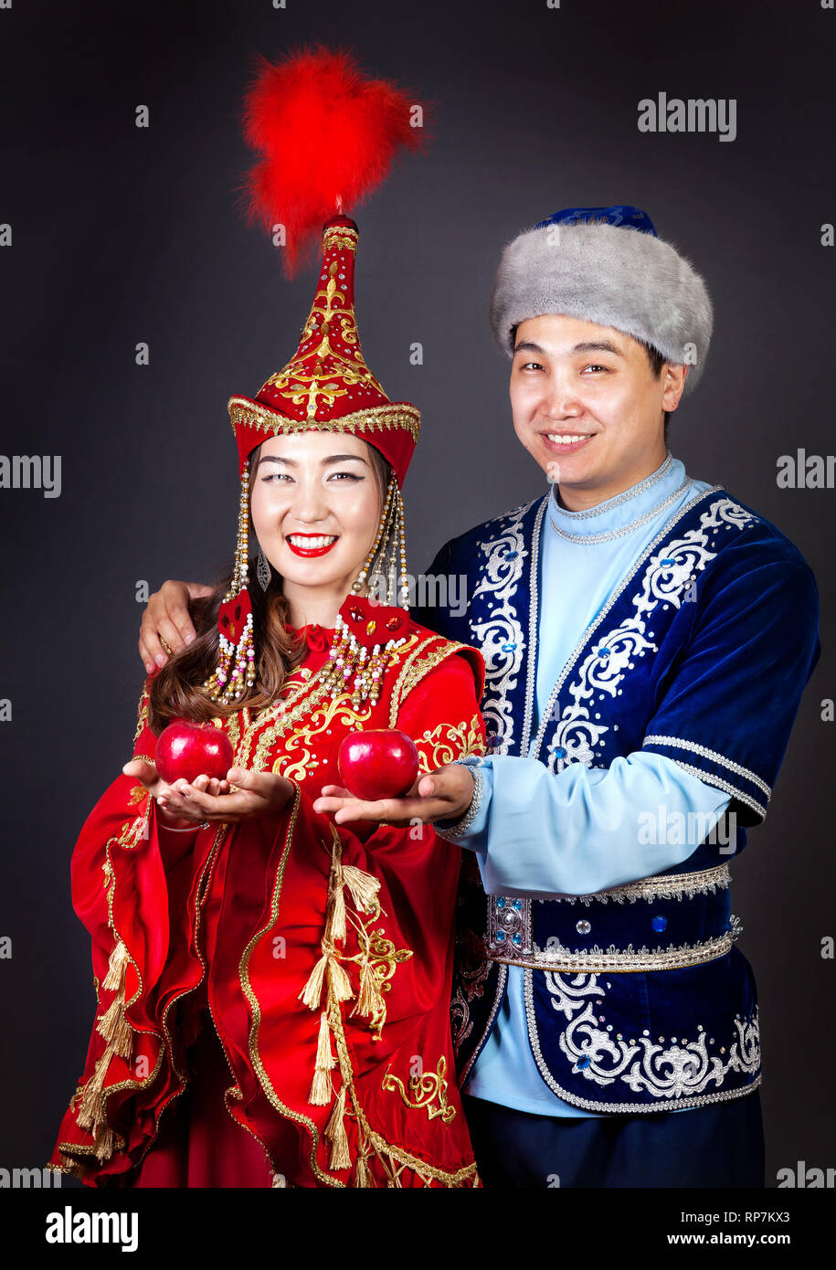 Kazakh man in national costumes hi-res stock photography and images - Alamy