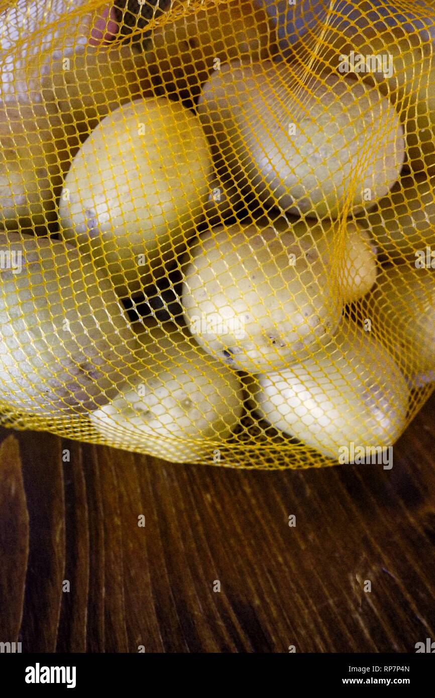 Commercial Packet/Bag of Fresh New French Potatoes for Oven Use - Close ...