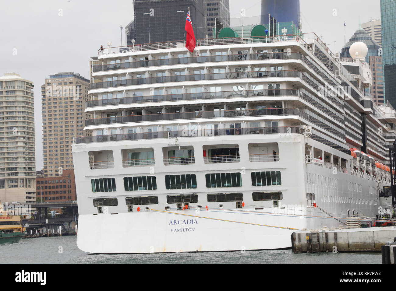 The Arcadia cruise ship moored at the Overseas Passenger Terminal in ...