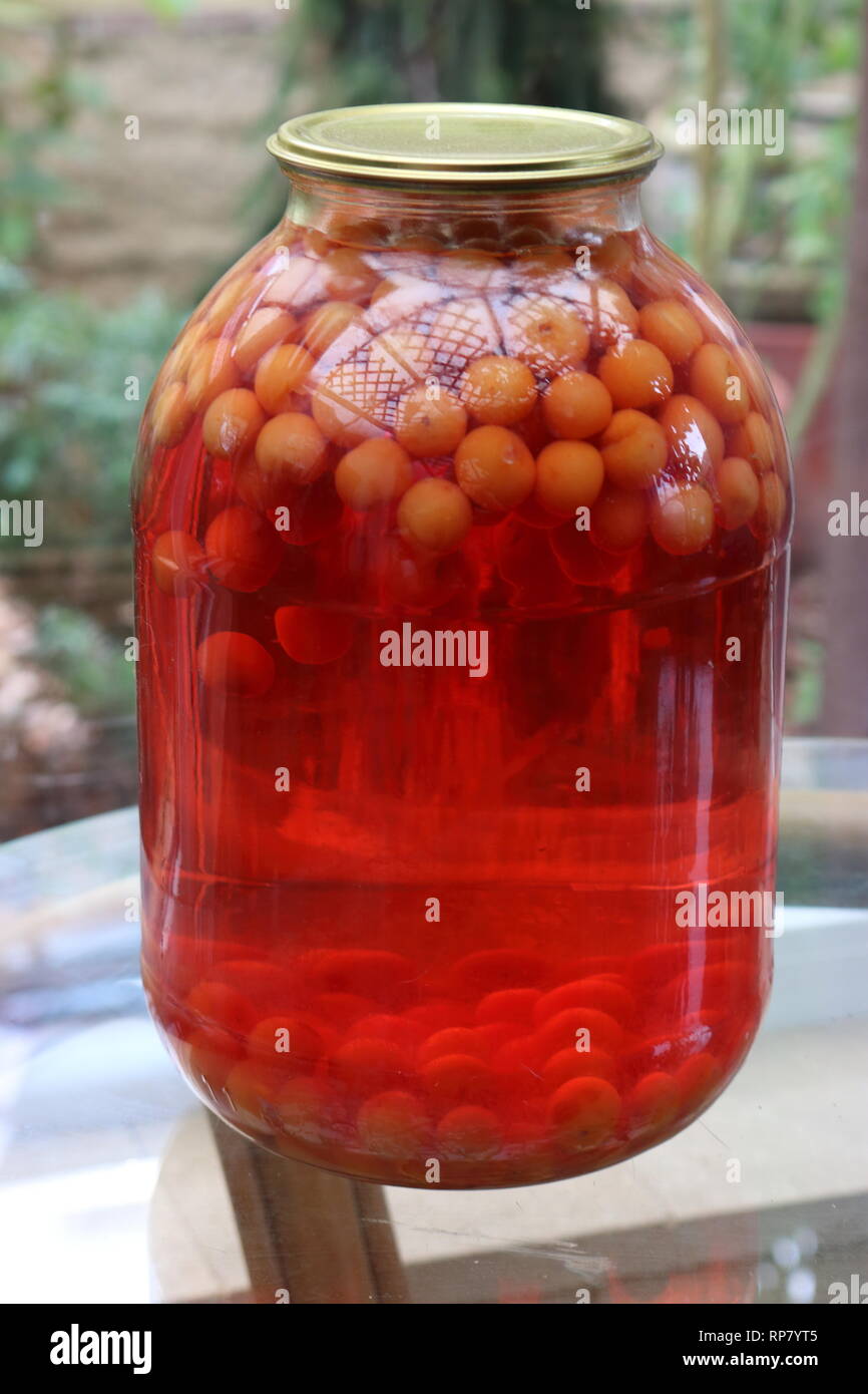 Red glace cherries jar hi-res stock photography and images - Alamy