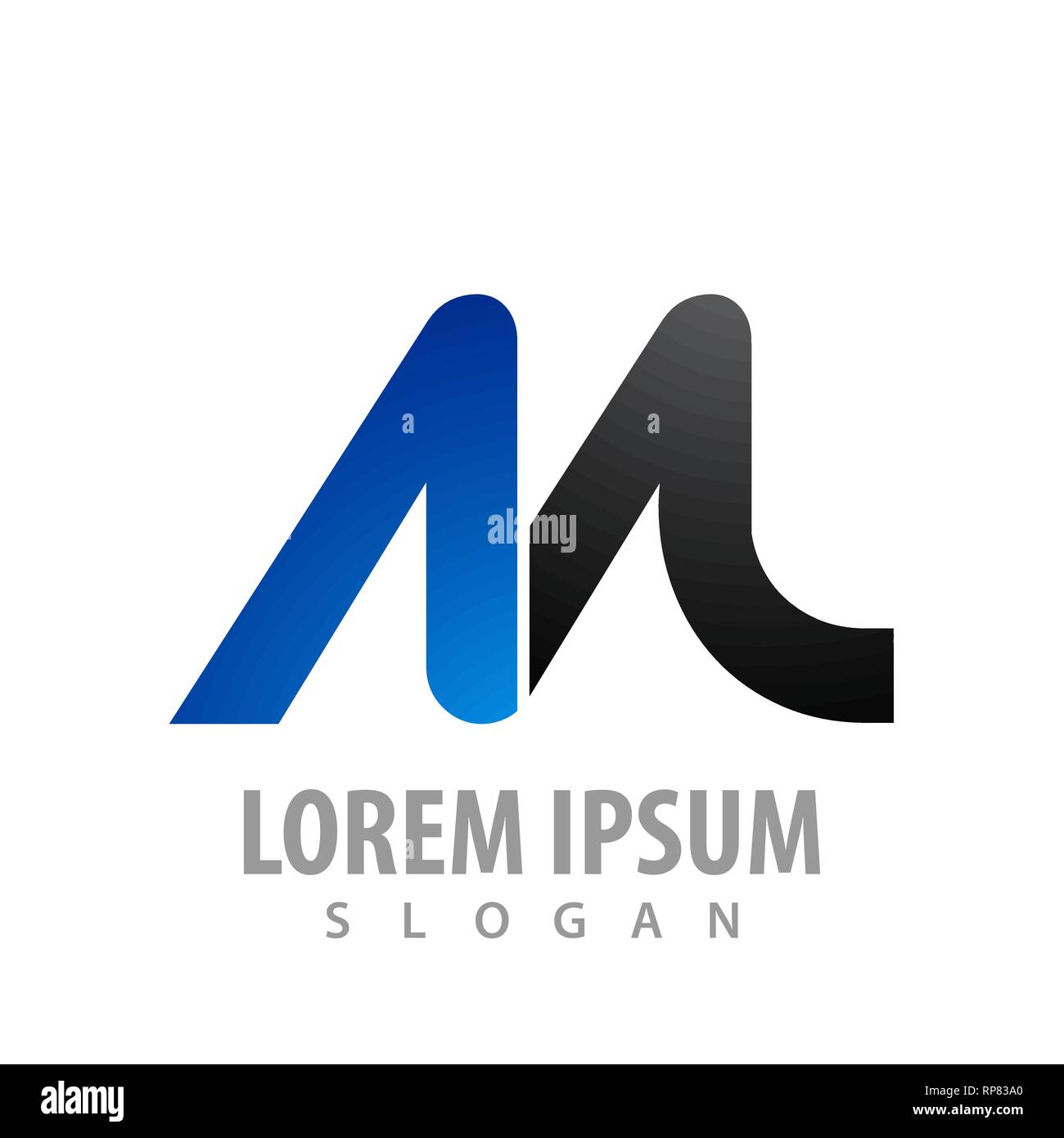 logo concept design. Initial letter M Symbol graphic template element ...