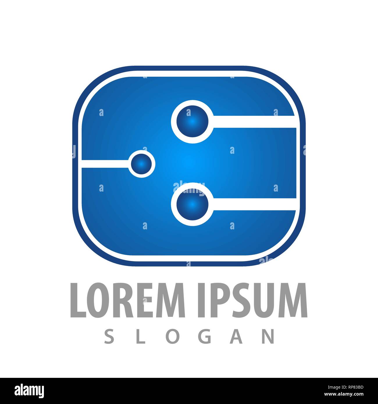 logo concept design. Rounded square. Symbol graphic template element ...