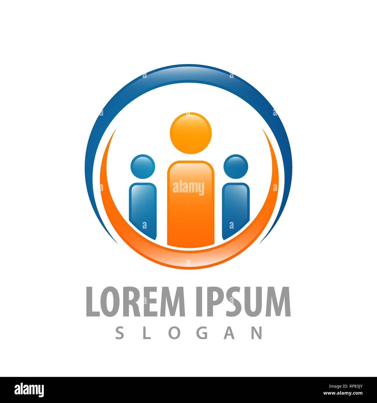 logo concept design. Circle family Symbol graphic template element ...