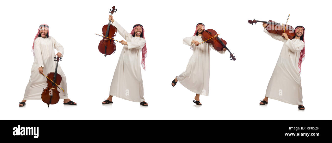 Arab man playing musical instrument Stock Photo - Alamy