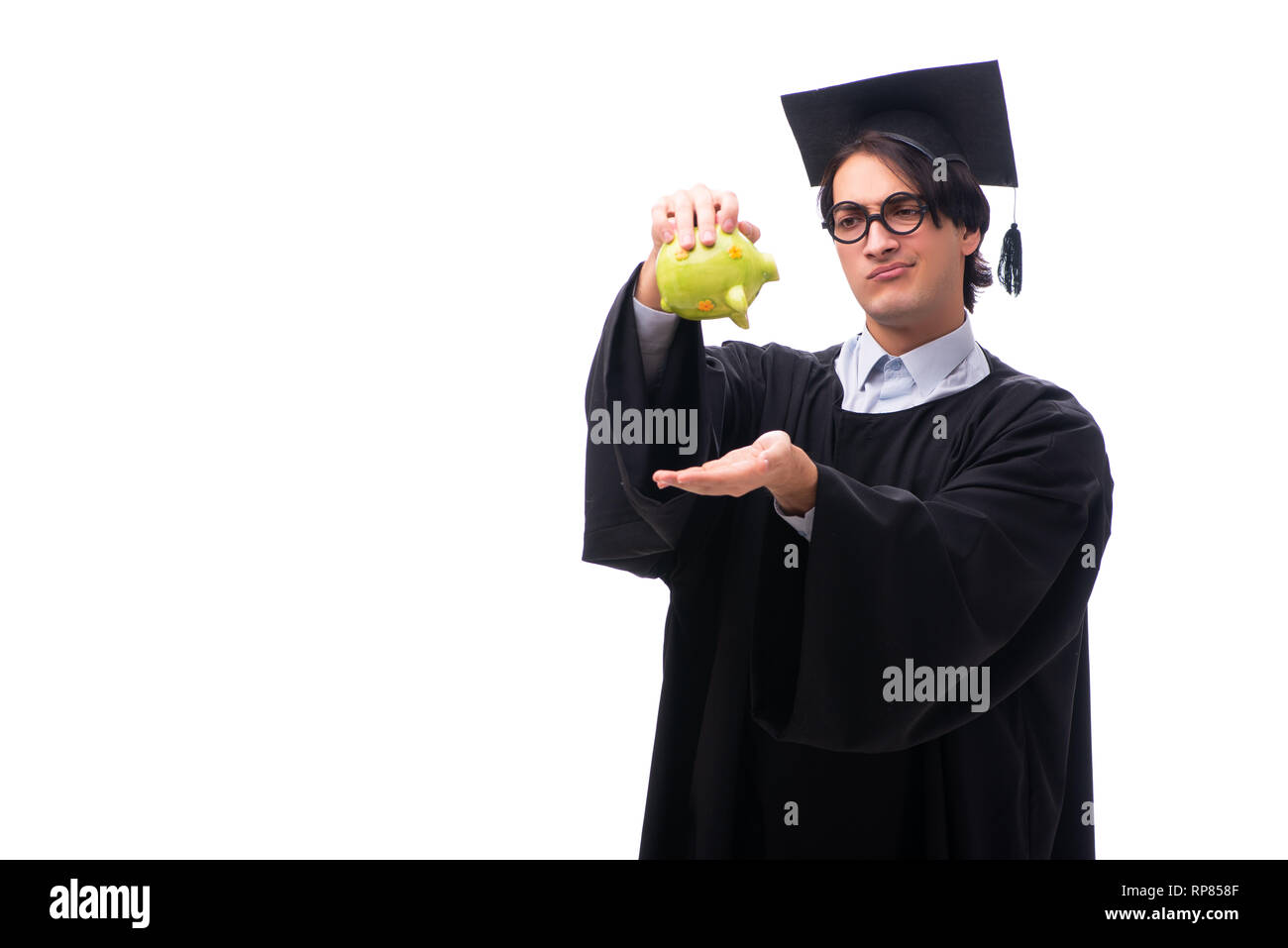 Young handsome man graduating from university Stock Photo - Alamy