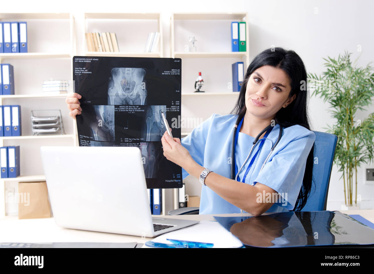 Female doctor radiologist working in the clinic Stock Photo - Alamy