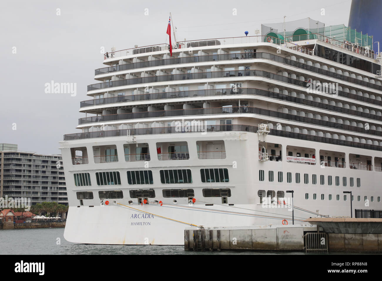 The Arcadia cruise ship moored at the Overseas Passenger Terminal in ...