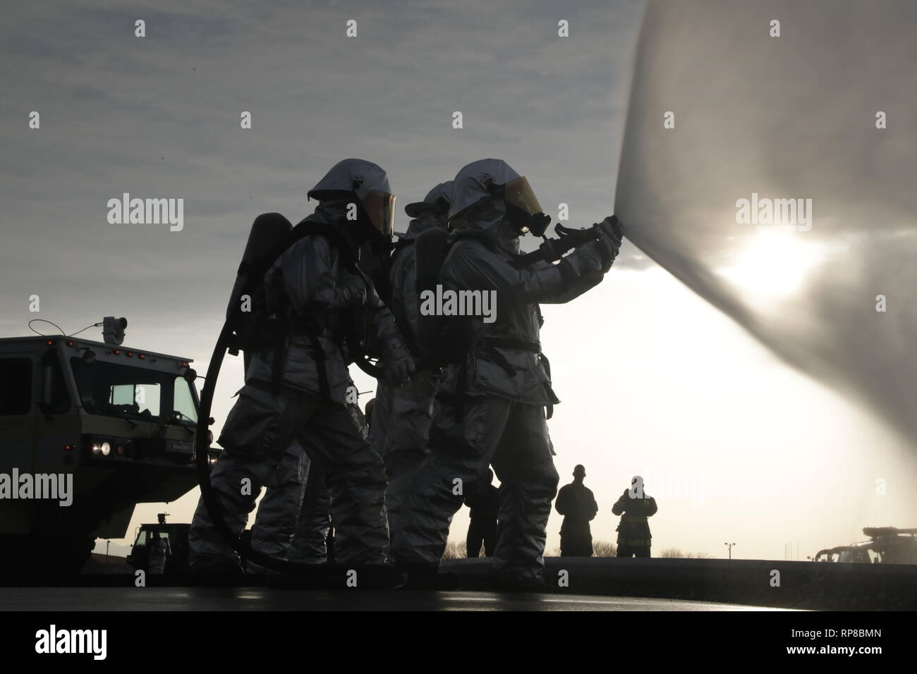 Aircraft Rescue and Firefighting (ARFF) Marines with Headquarters and ...