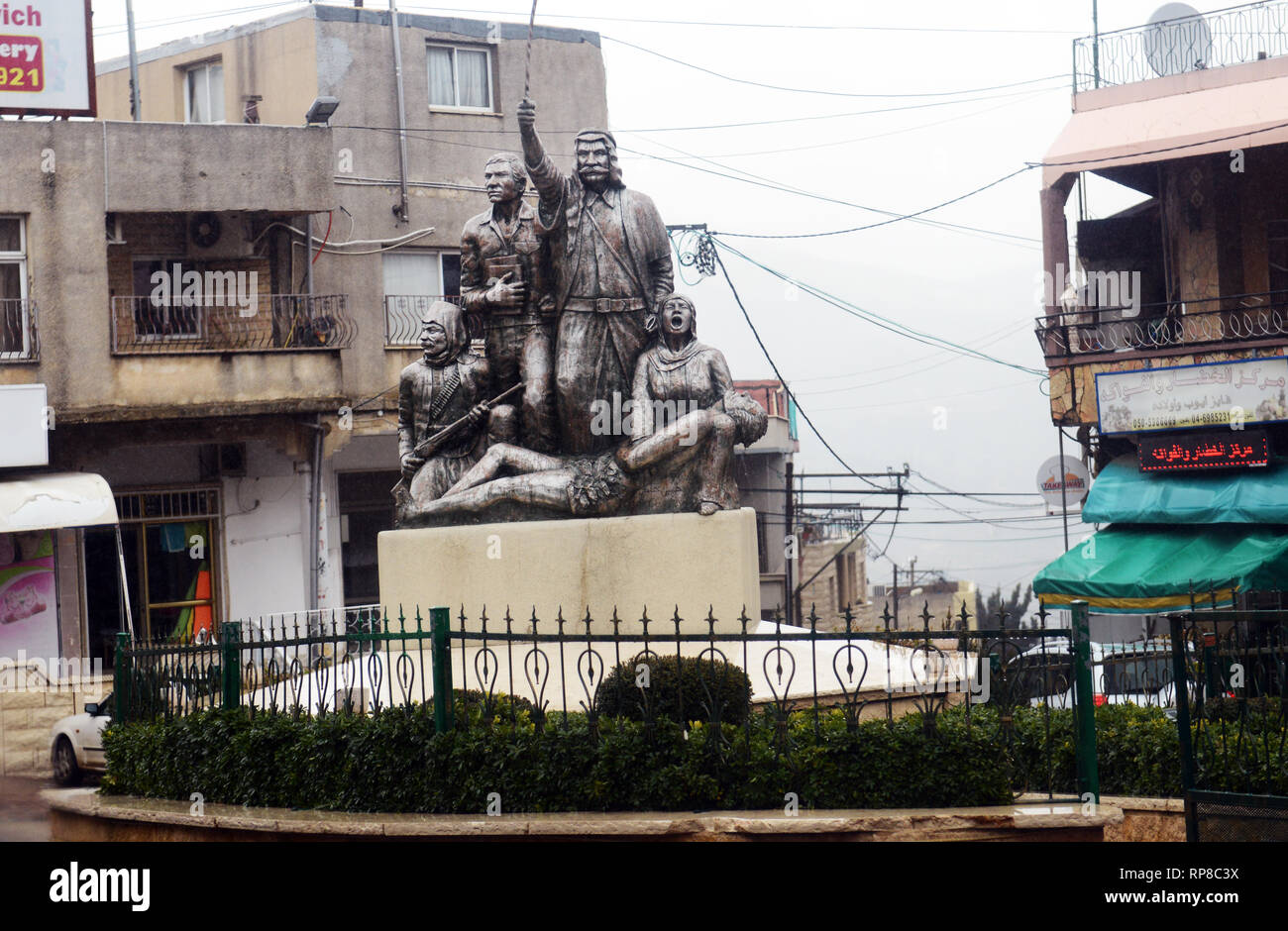 Statue in Majdal Shams commemorating the Druze uprising against French ...