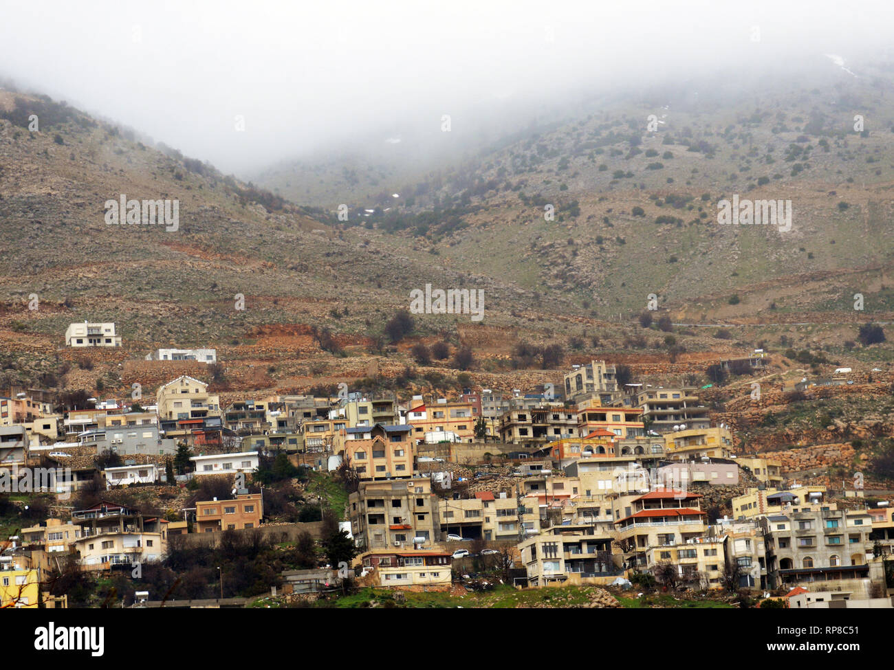 The beautiful Druze village of Majdal Shams in the Golan Heights Stock ...