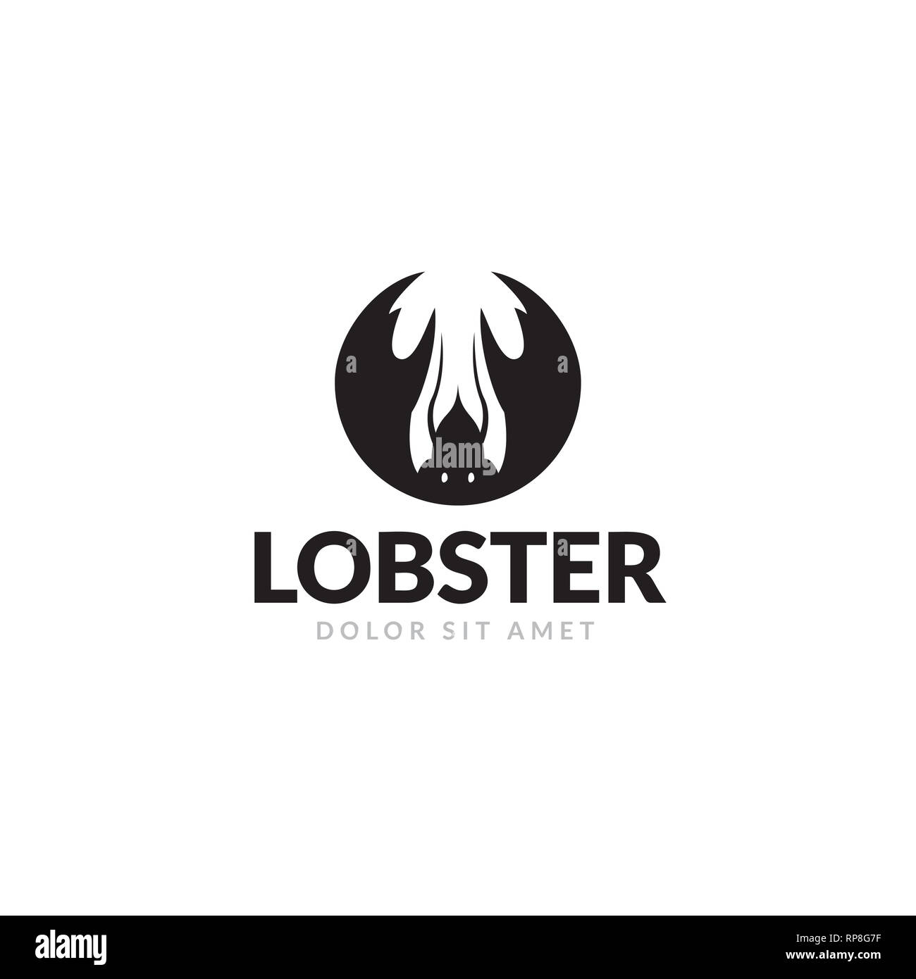 Red crawfish prawn shrimp lobster seafood isolated logo and design ...