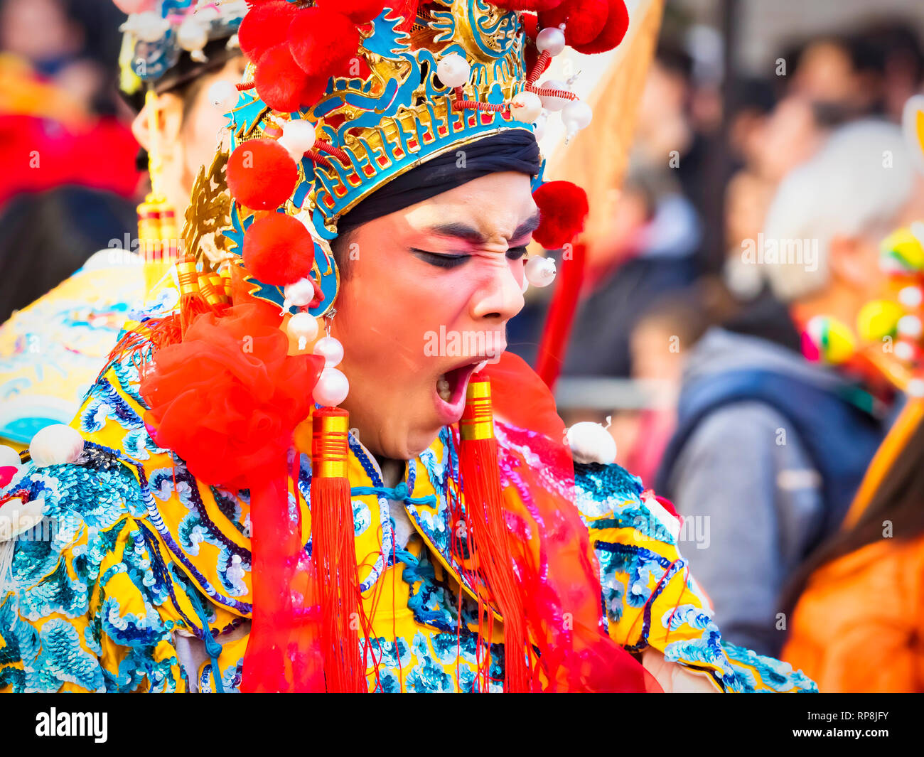 PARIS, FRANCE - FEBRUARY 17, 2019. Last day of the chinese new year ...
