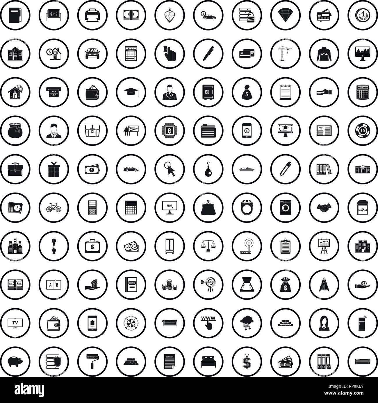 100 credit icons set, simple style Stock Vector Image & Art - Alamy