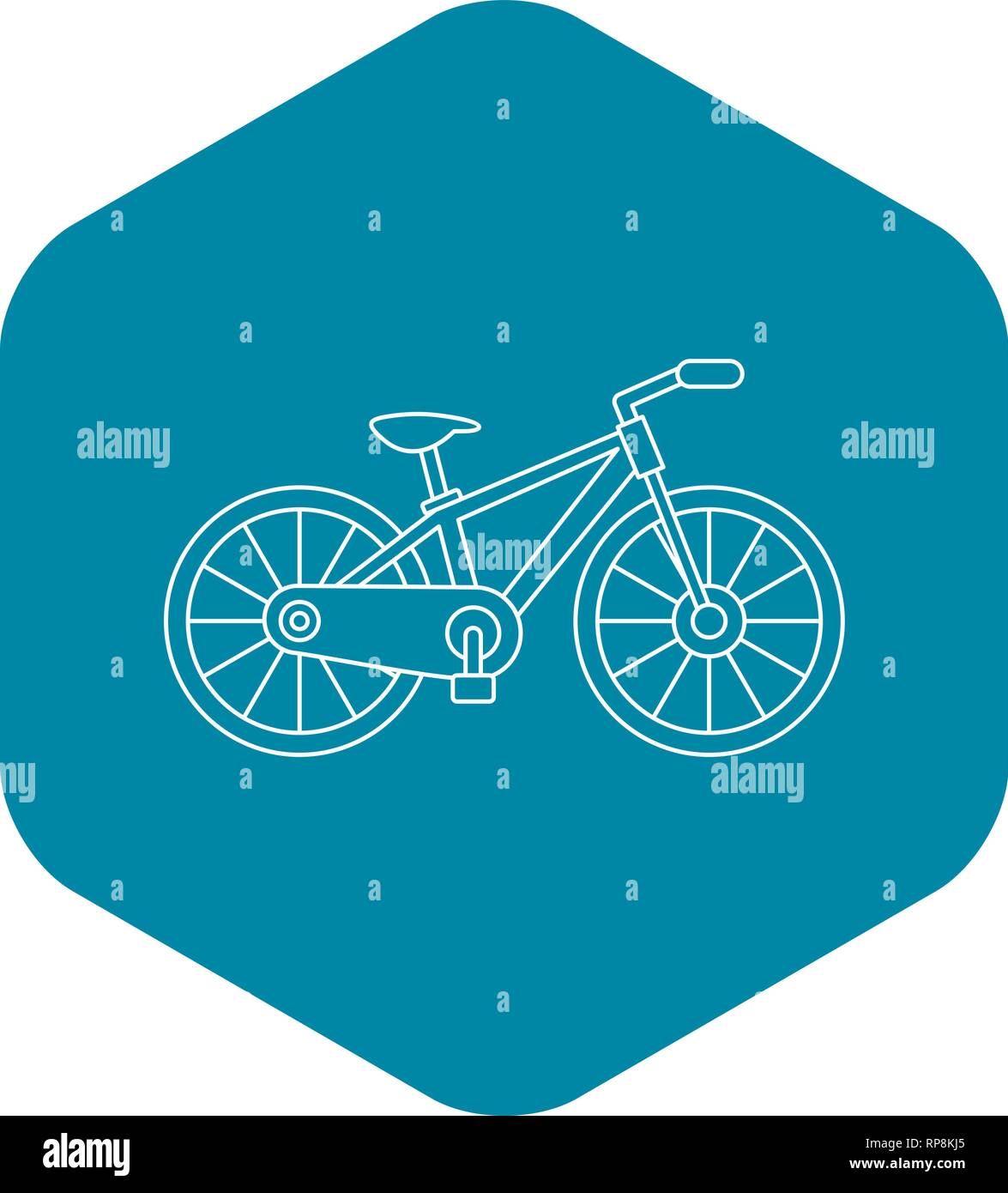 Bicycle icon, outline style Stock Vector Image & Art - Alamy