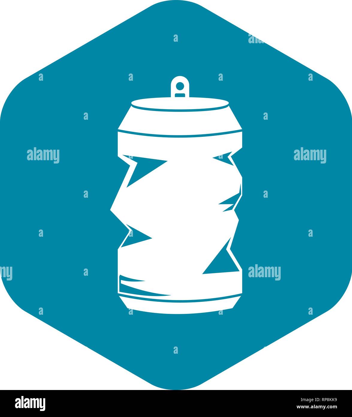 Crumpled aluminum cans icon, simple style Stock Vector Image & Art - Alamy