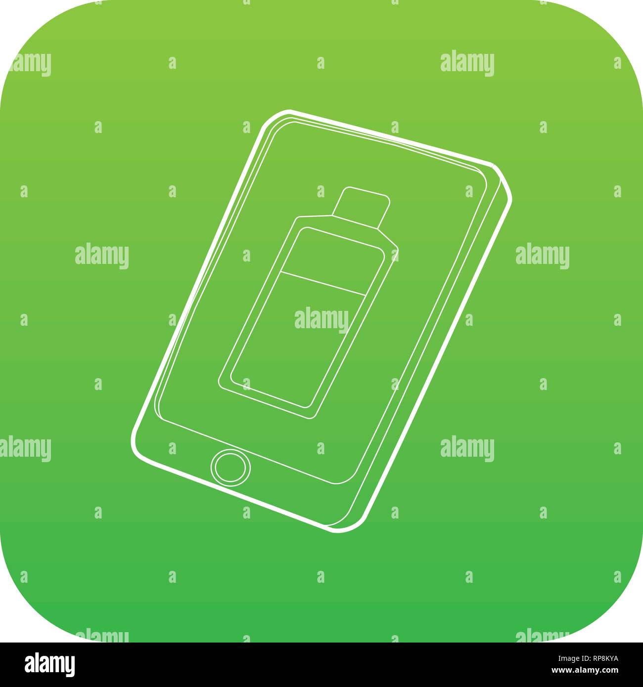 Gadget charging battery icon green vector Stock Vector Image & Art - Alamy