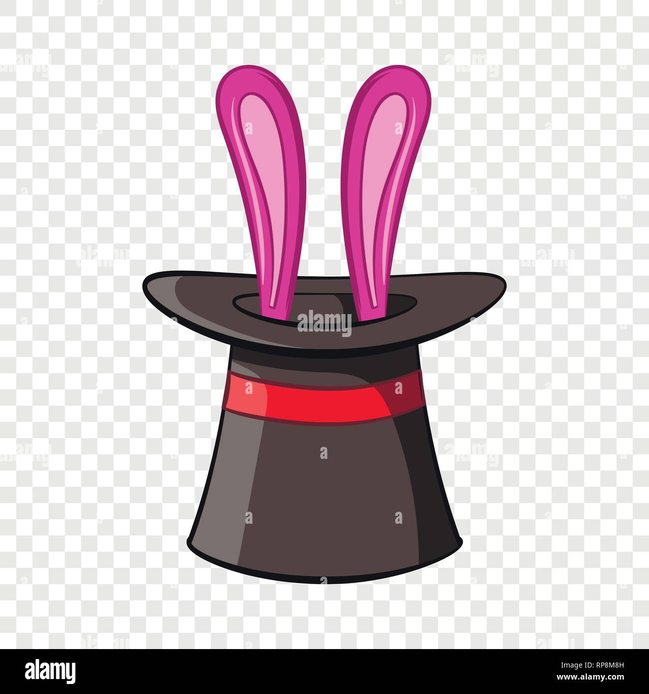 Hat with rabbit icon, cartoon style Stock Vector Image & Art - Alamy