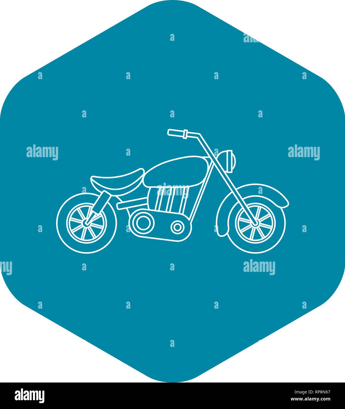 Motorcycle icon, outline style Stock Vector Image & Art - Alamy