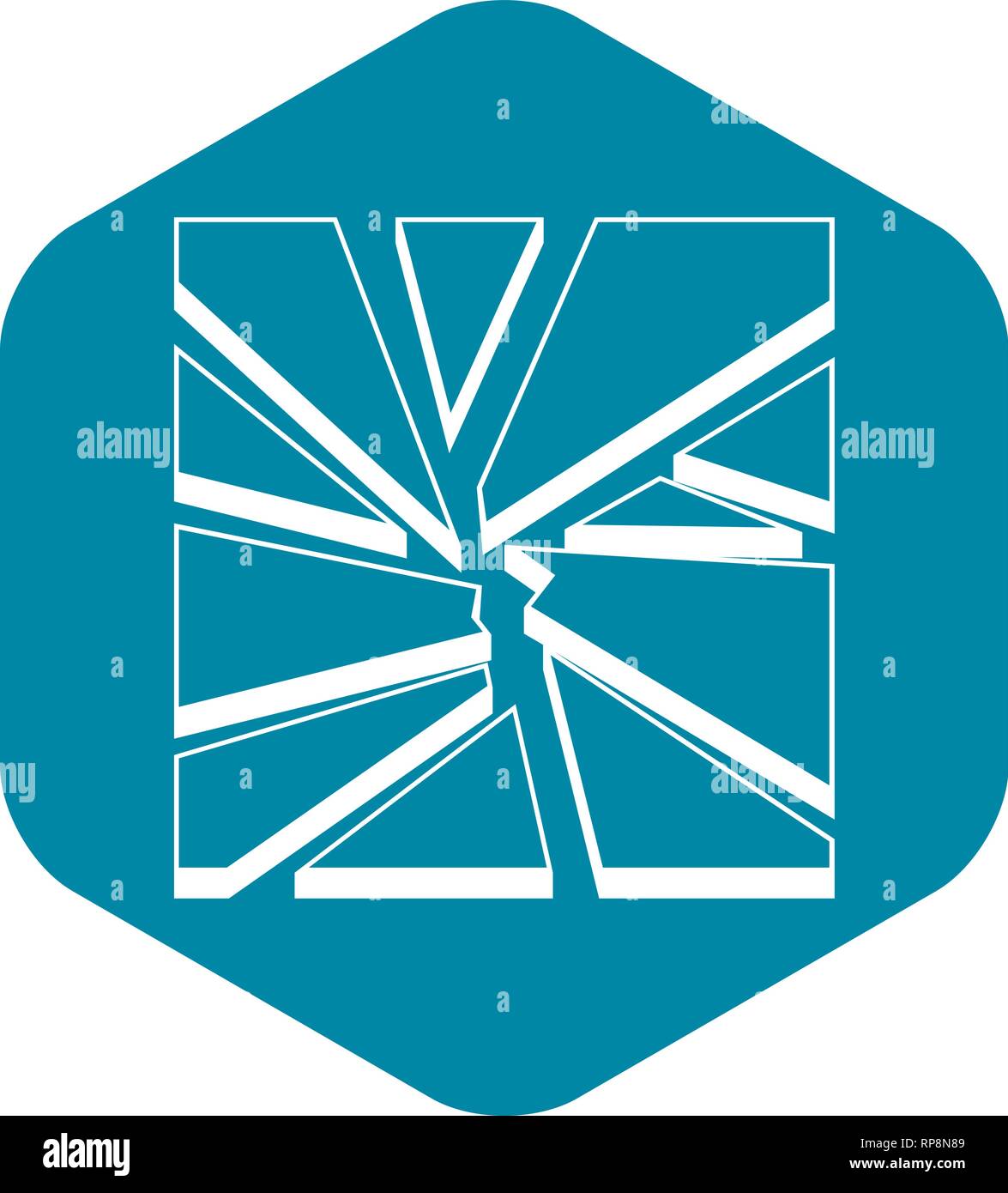 Broken glass icon, simple style Stock Vector Image & Art - Alamy