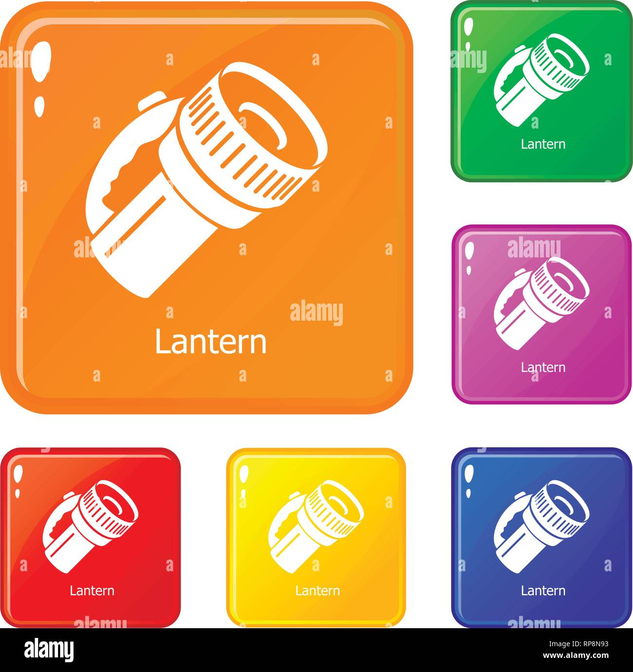 Lantern icons set vector color Stock Vector Image & Art - Alamy