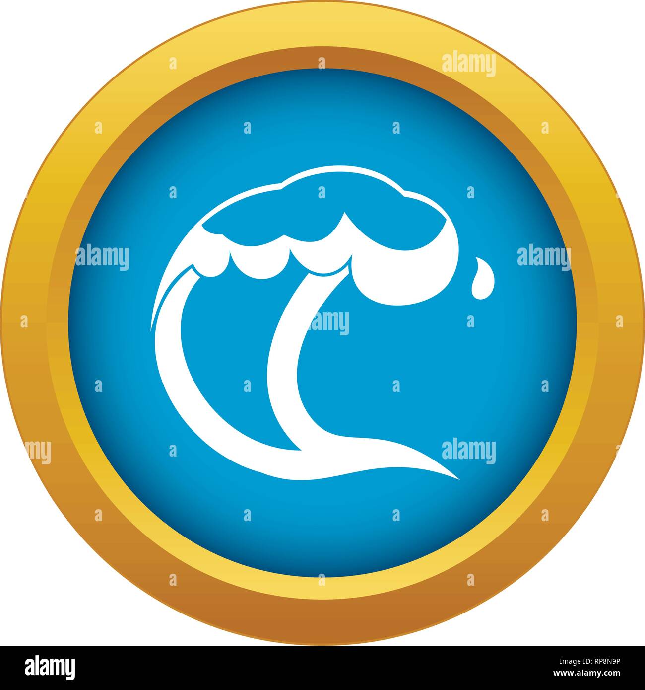 Ocean or sea wave icon blue vector isolated Stock Vector Image & Art ...