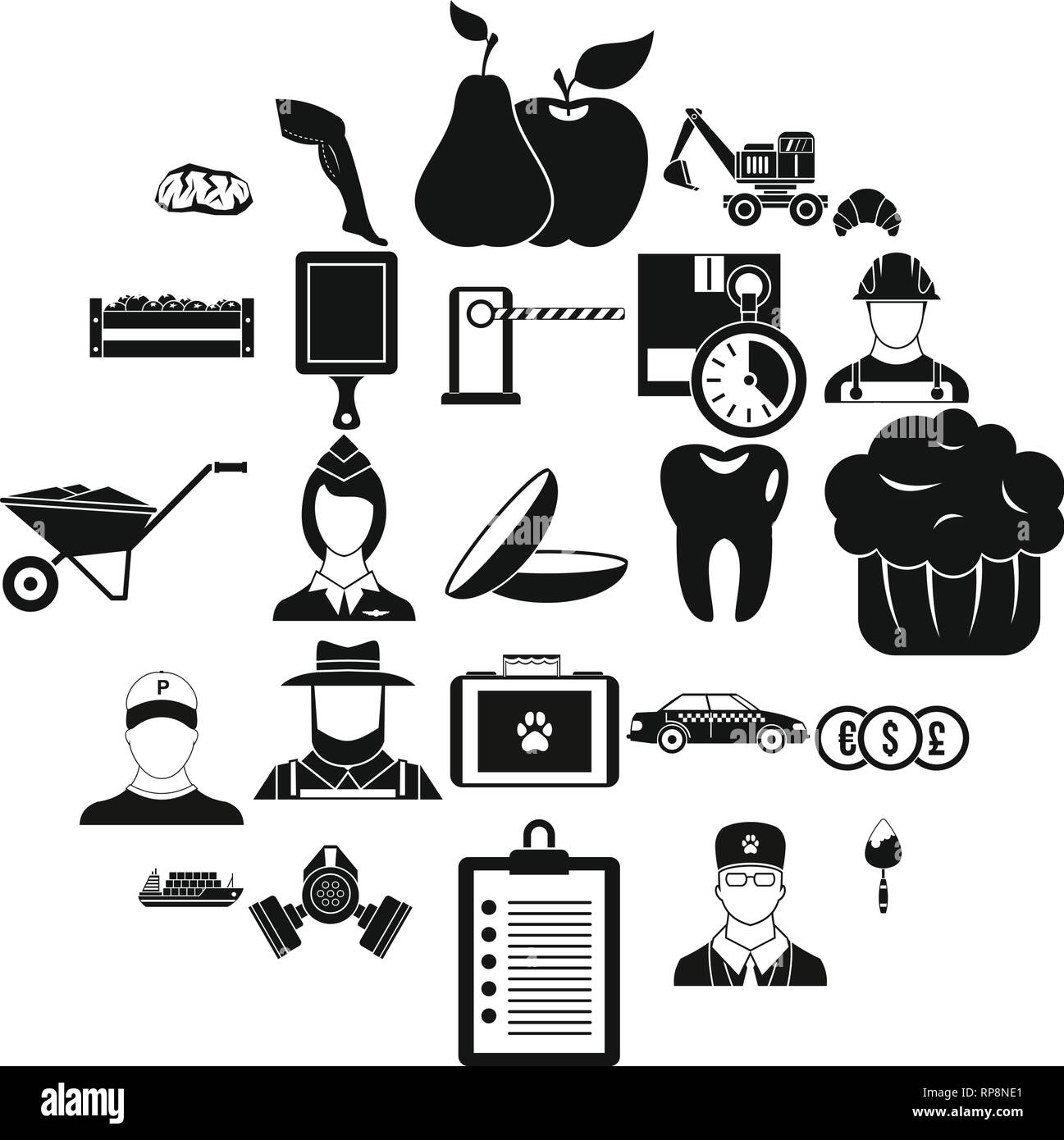 Best work icons set, simple style Stock Vector Image & Art - Alamy