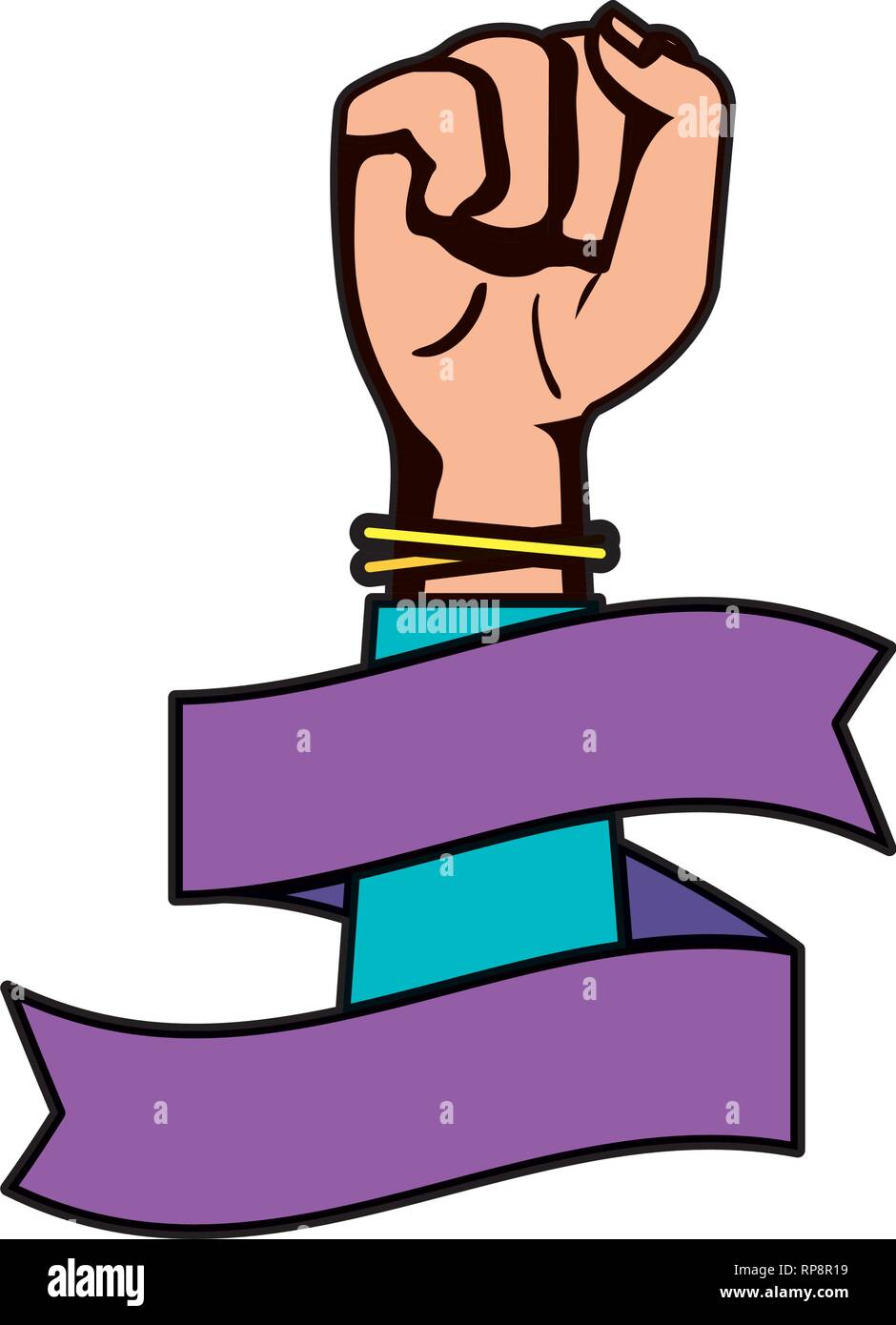 hand in fight signal isolated icon vector illustration desing Stock ...