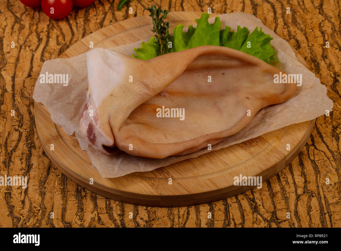 Raw pork ear for cooking Stock Photo - Alamy