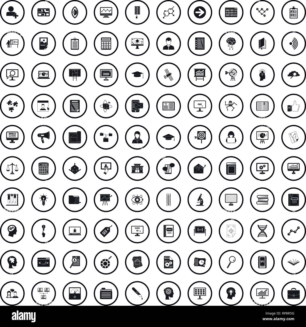 100 data analysis icons set, simple style Stock Vector Image & Art - Alamy